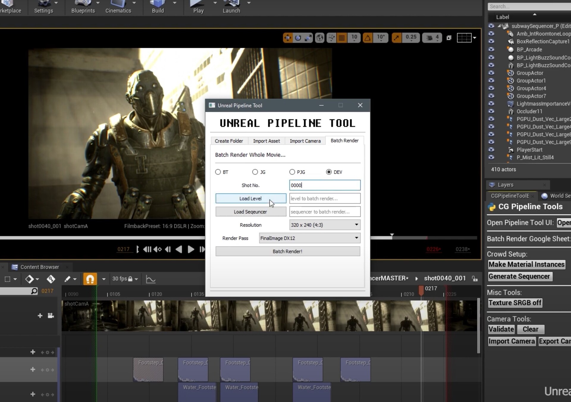ArtStation - Unreal Engine Pipeline Tool Demo (Cinematics)