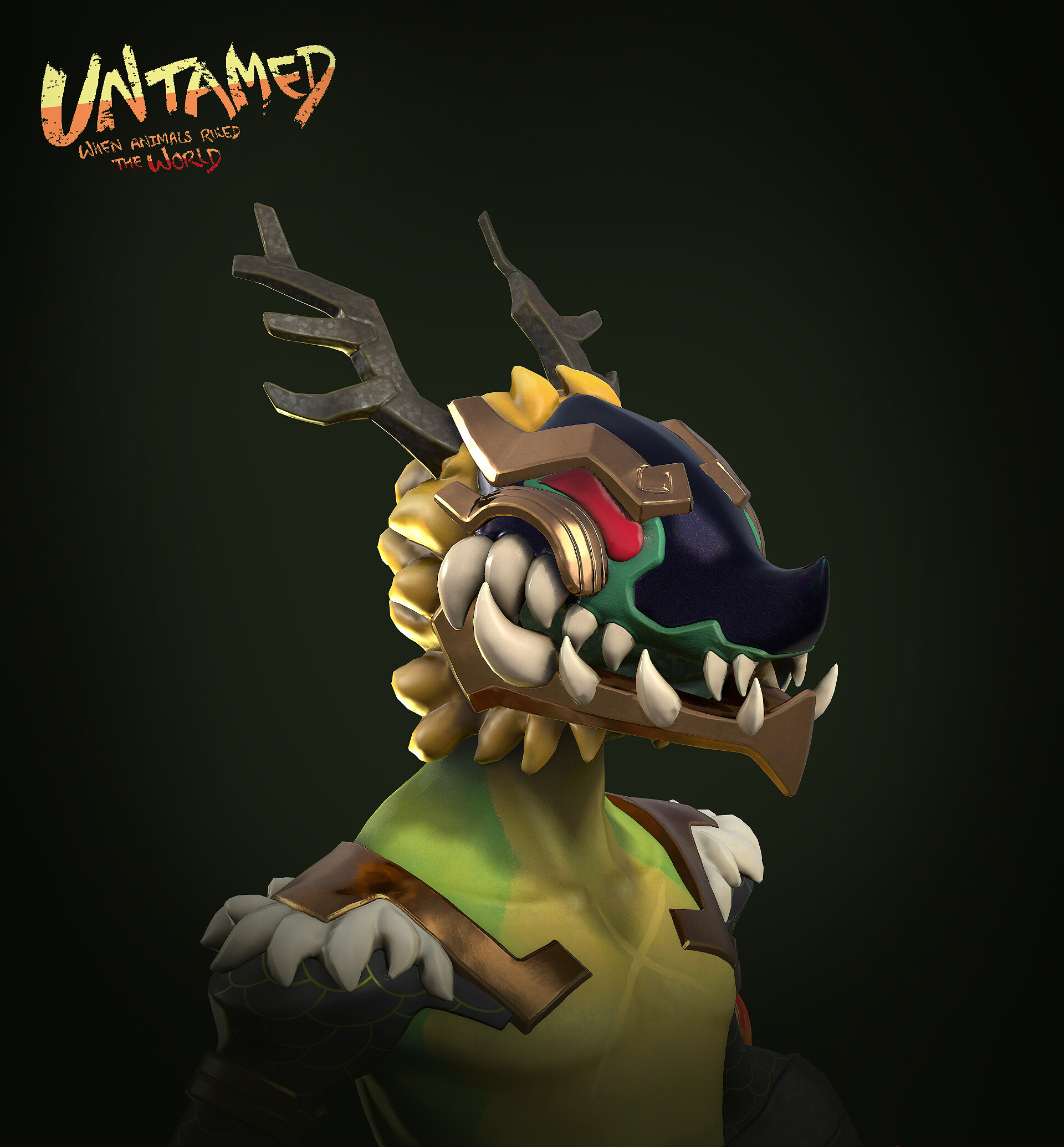 ArtStation - Untamed: When Animals Ruled the World. Lizard fighter.