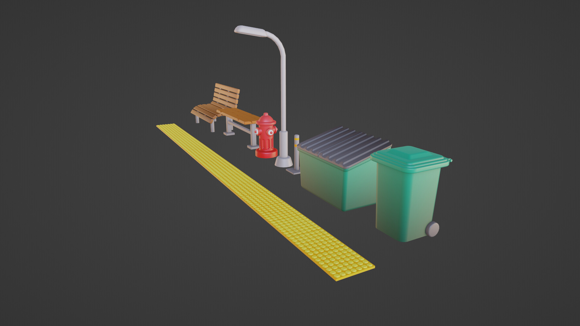 ArtStation - Low Poly Street Props