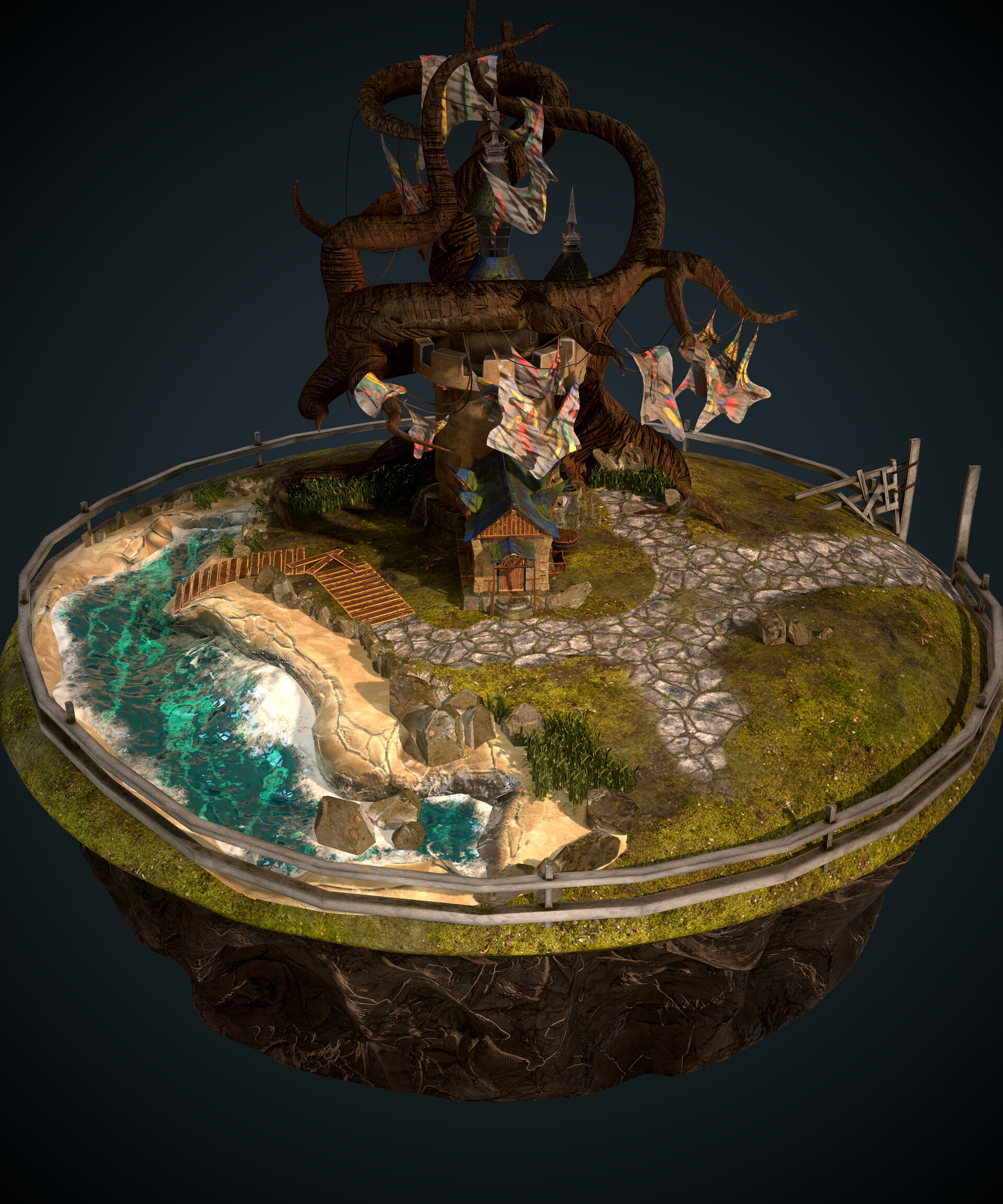 ArtStation - 3D Diorama house