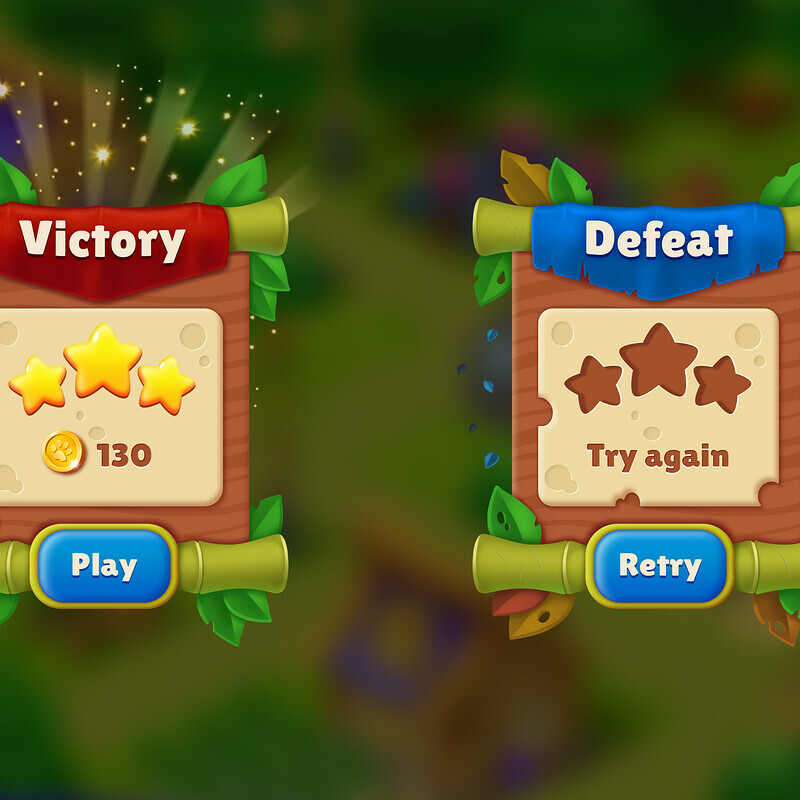 ArtStation - Victory & Defeat UI