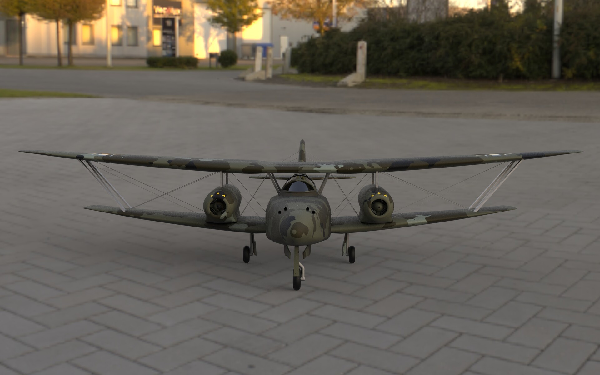 ArtStation - German Jet Powered Biplane Concept