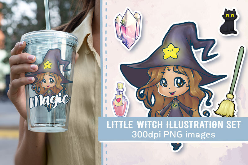 ArtStation - Little Witch Illustration Set