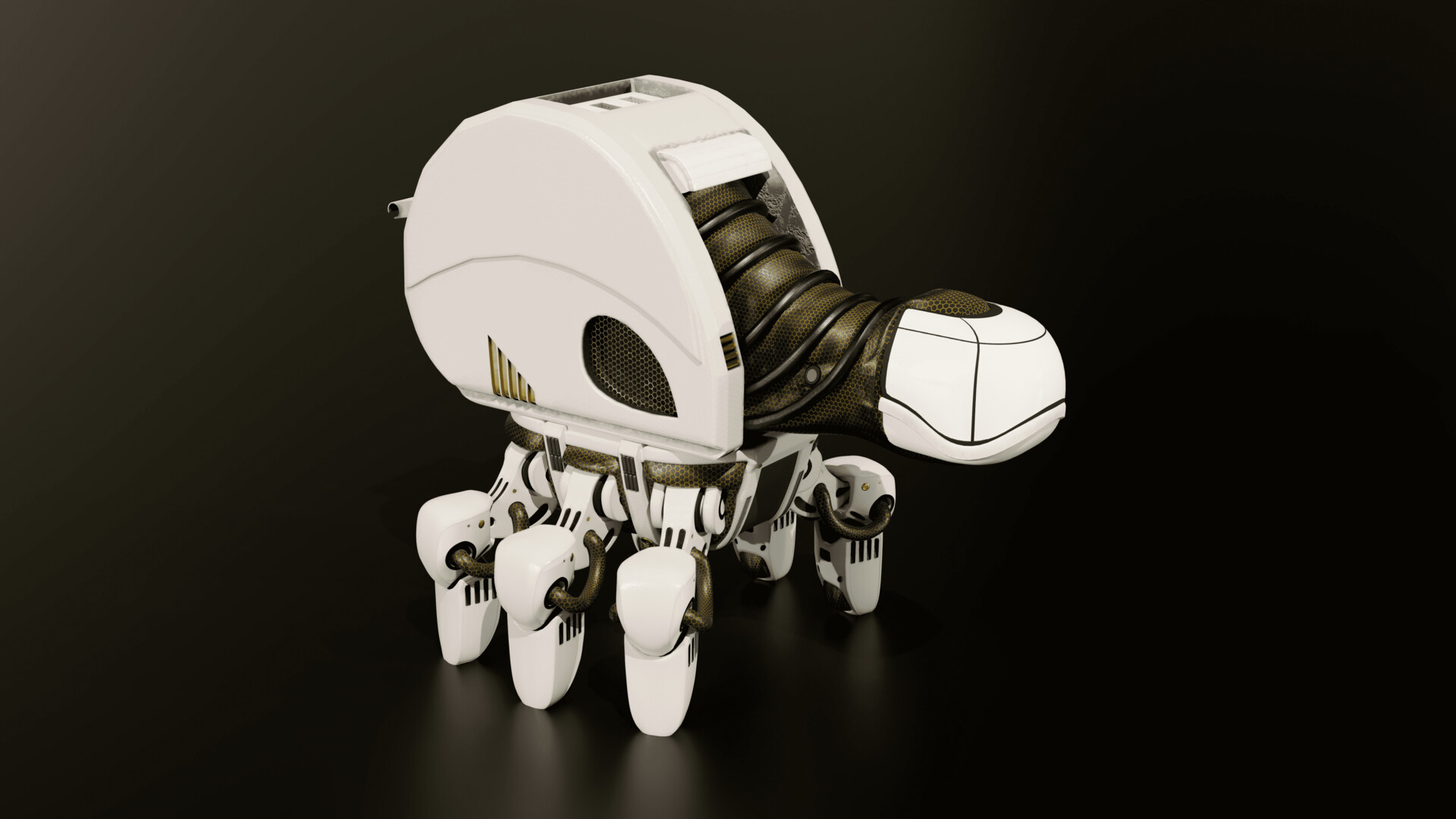 ArtStation - P3N1S Golden Edition Traveling Mech