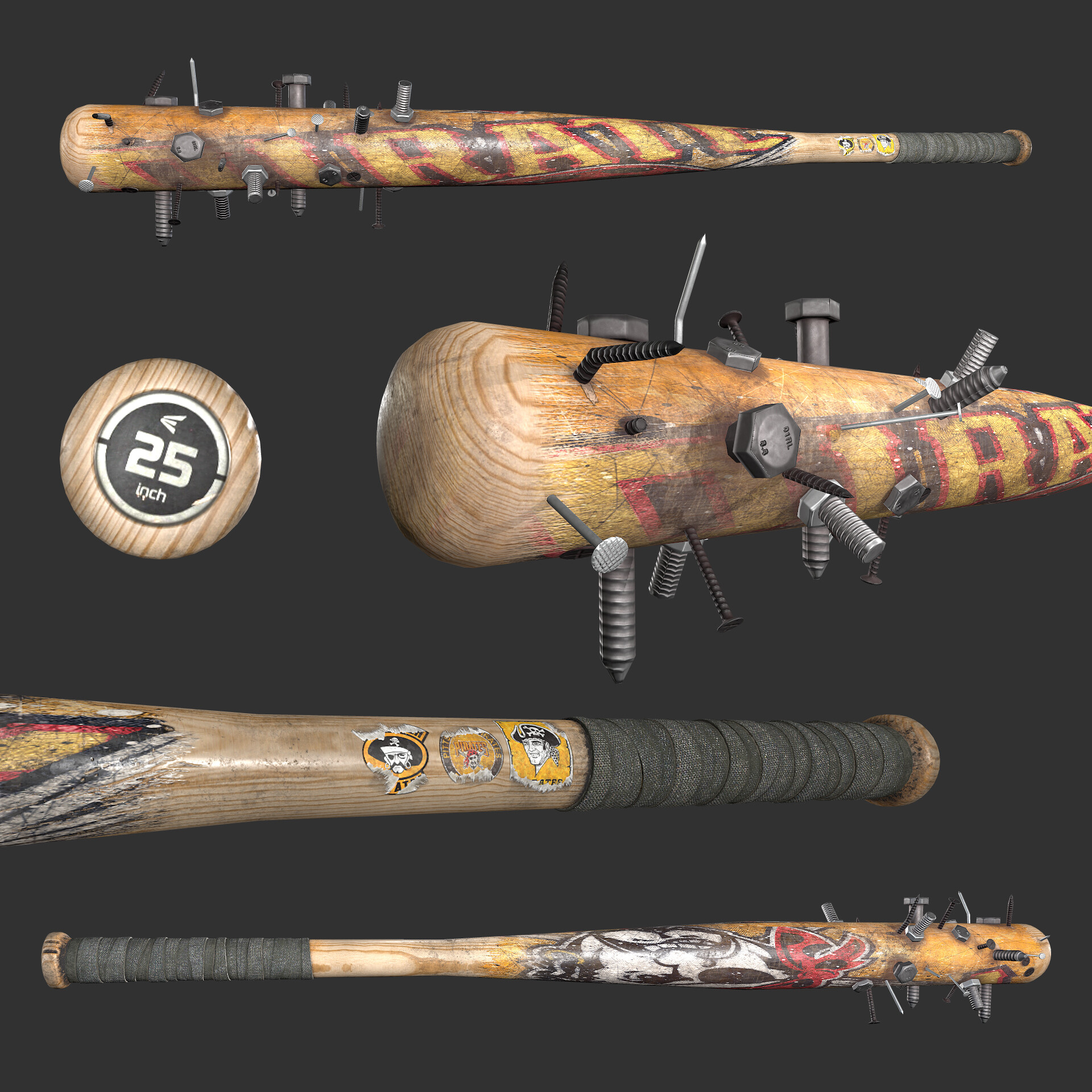 ArtStation - Post-apocalyptic baseball bat