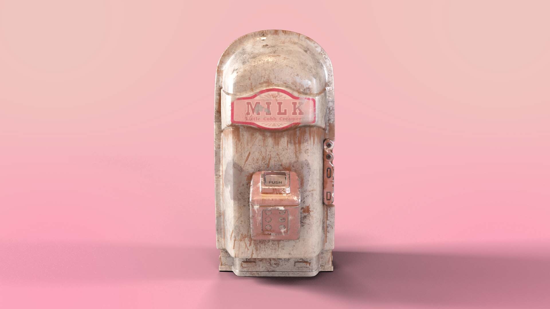 ArtStation - Milk Vending Machine (Fallout 4)