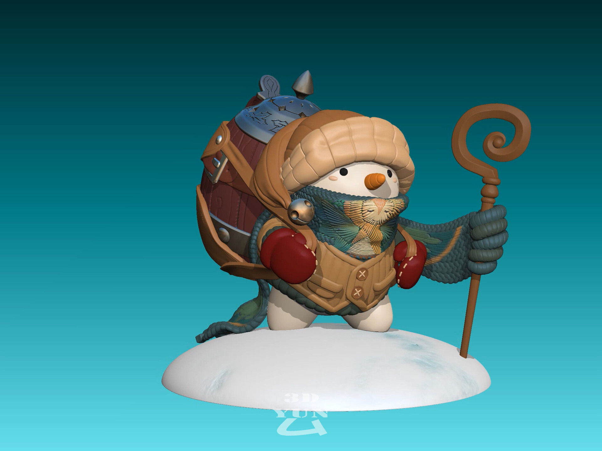 ArtStation - Parson The Delivery Snowman for 3D print