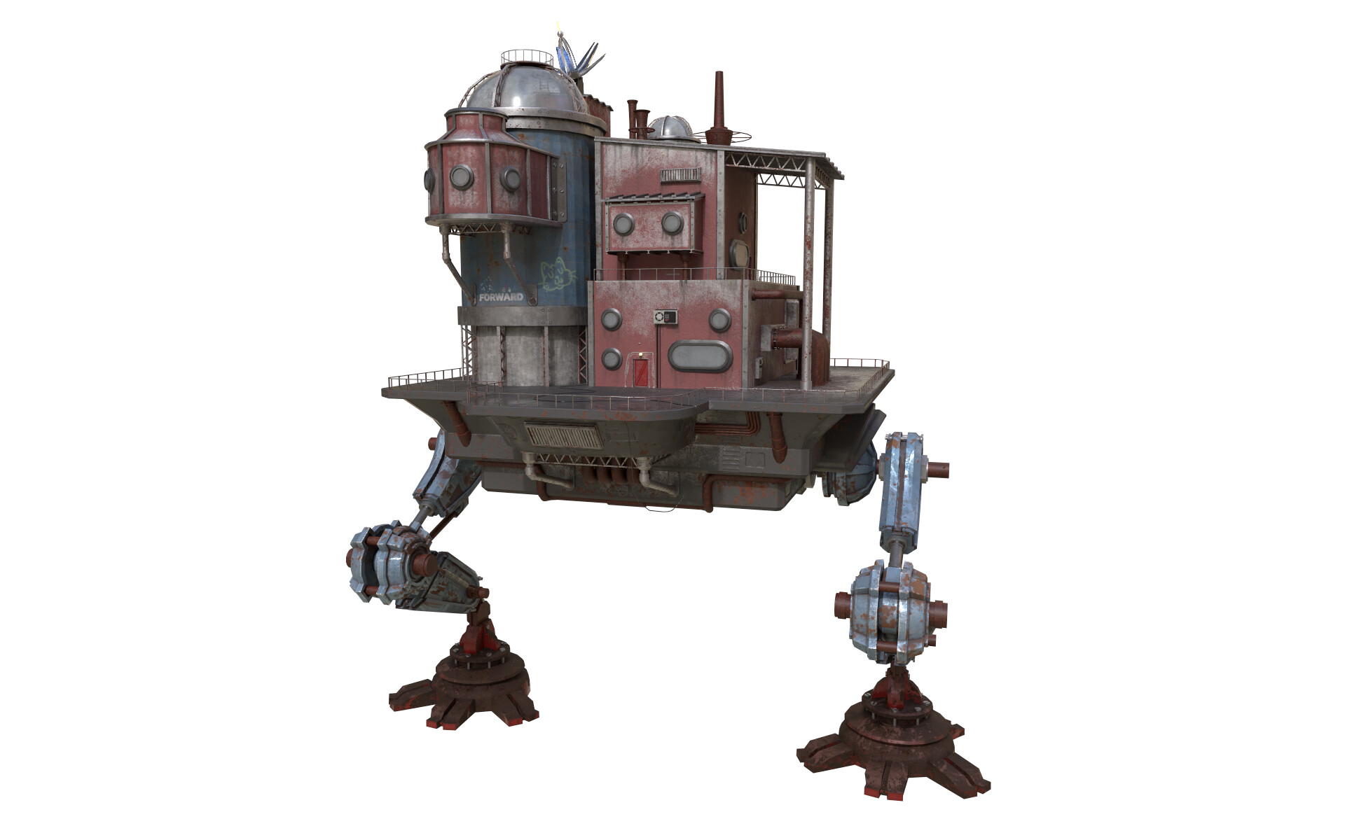 ArtStation - Walking House Mech