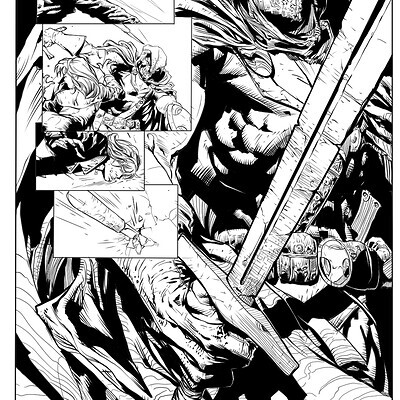 ArtStation - Taskmaster Inked Page