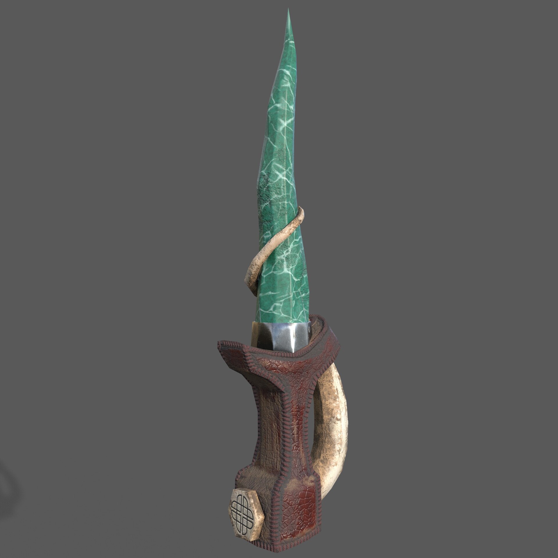 ArtStation - Teal Crystal Stone Dagger