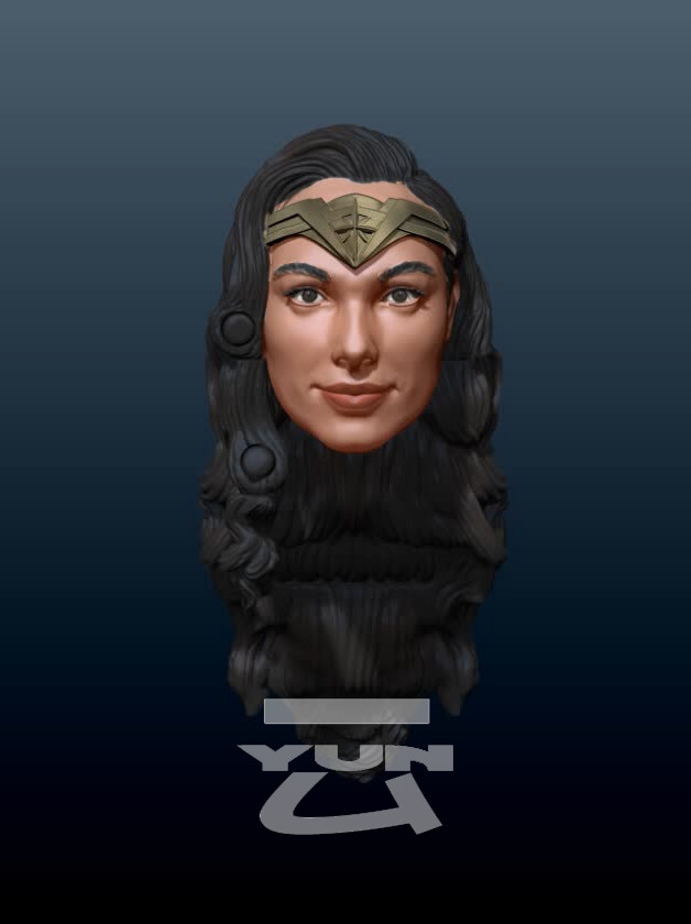 ArtStation - Custom Wonder Woman head sculpt for McFarlane figure ...