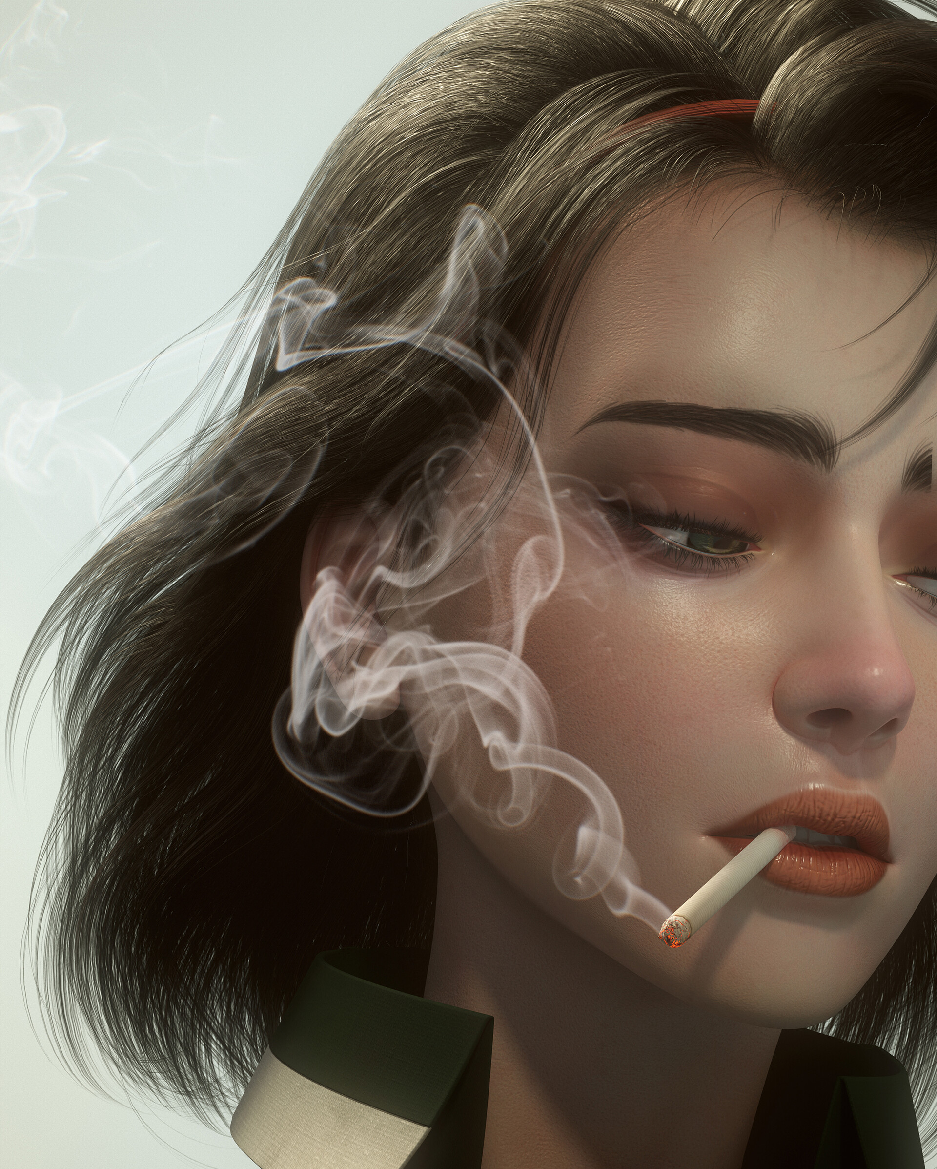 ArtStation - Smoking Girl