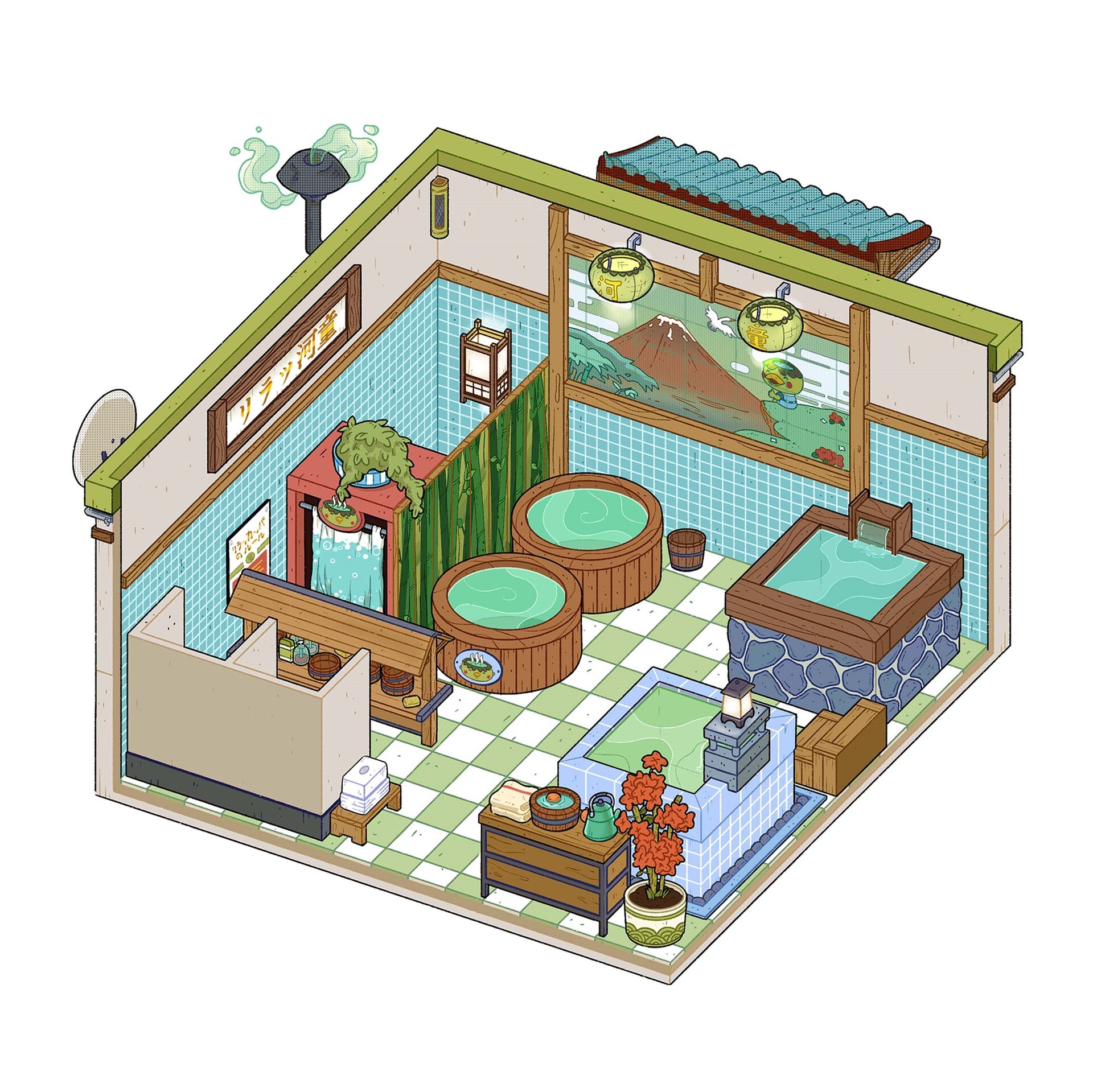 ArtStation - Rilakkappa's Onsen lvl 1