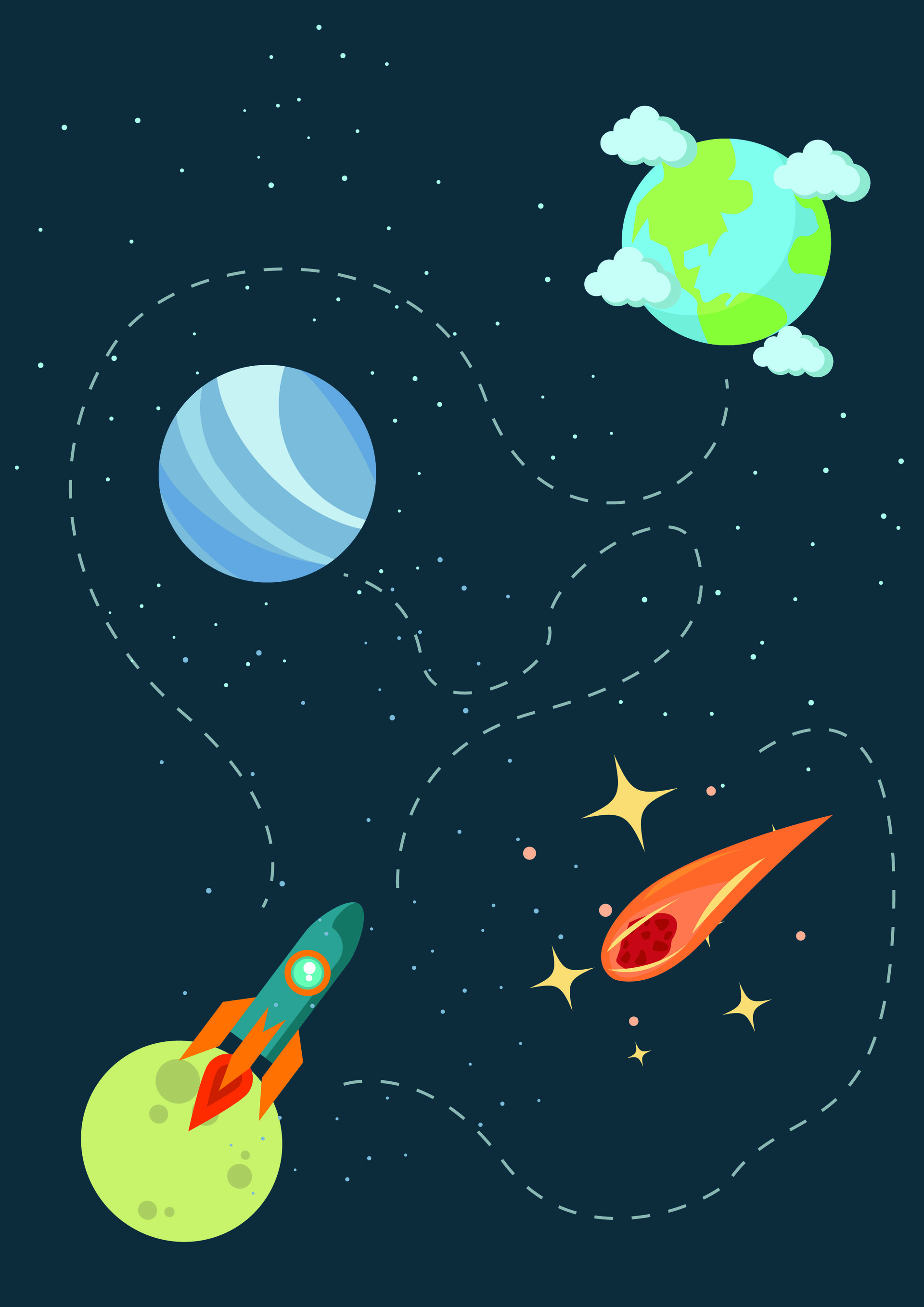 ArtStation - Board game design -SPACE-