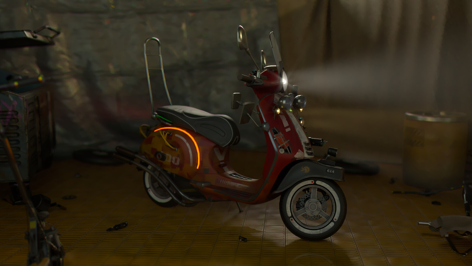 ArtStation - Cyber scooter redux