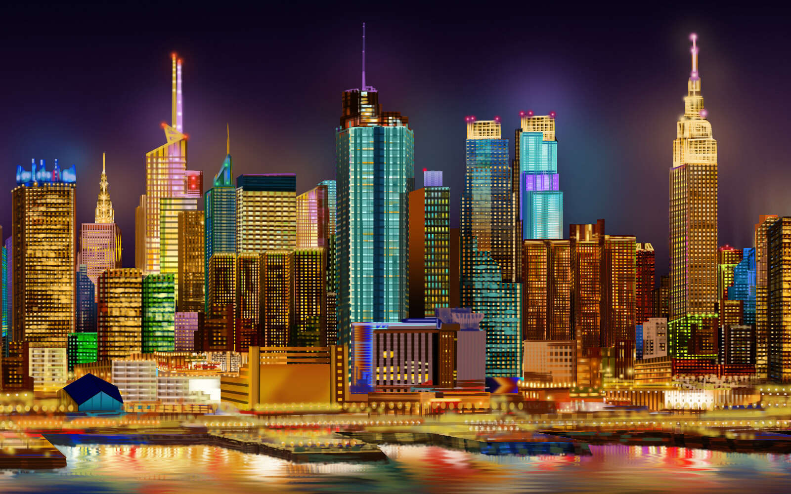 ArtStation - pink_Night_city