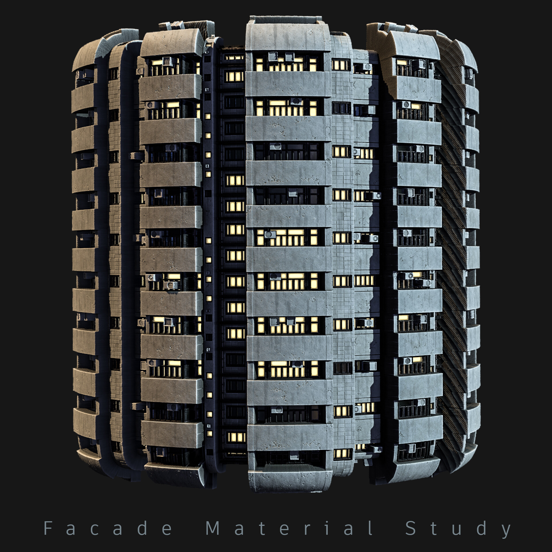 ArtStation - Facade Material Study