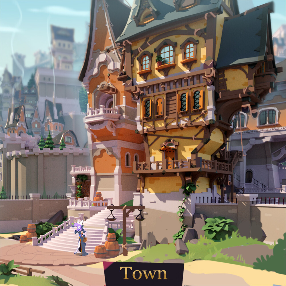 ArtStation - Luscus town concept