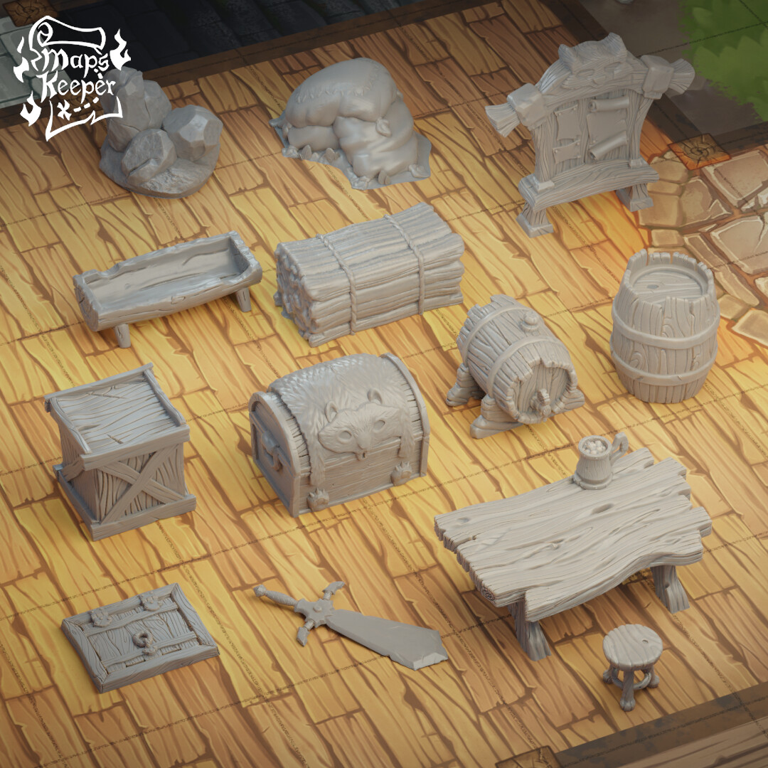 ArtStation - Stylized props for 3D print