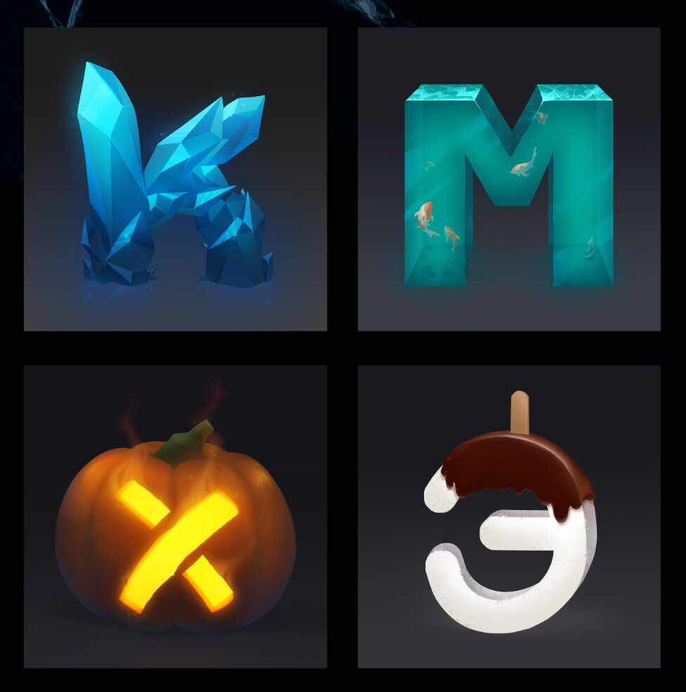ArtStation - Material letters
