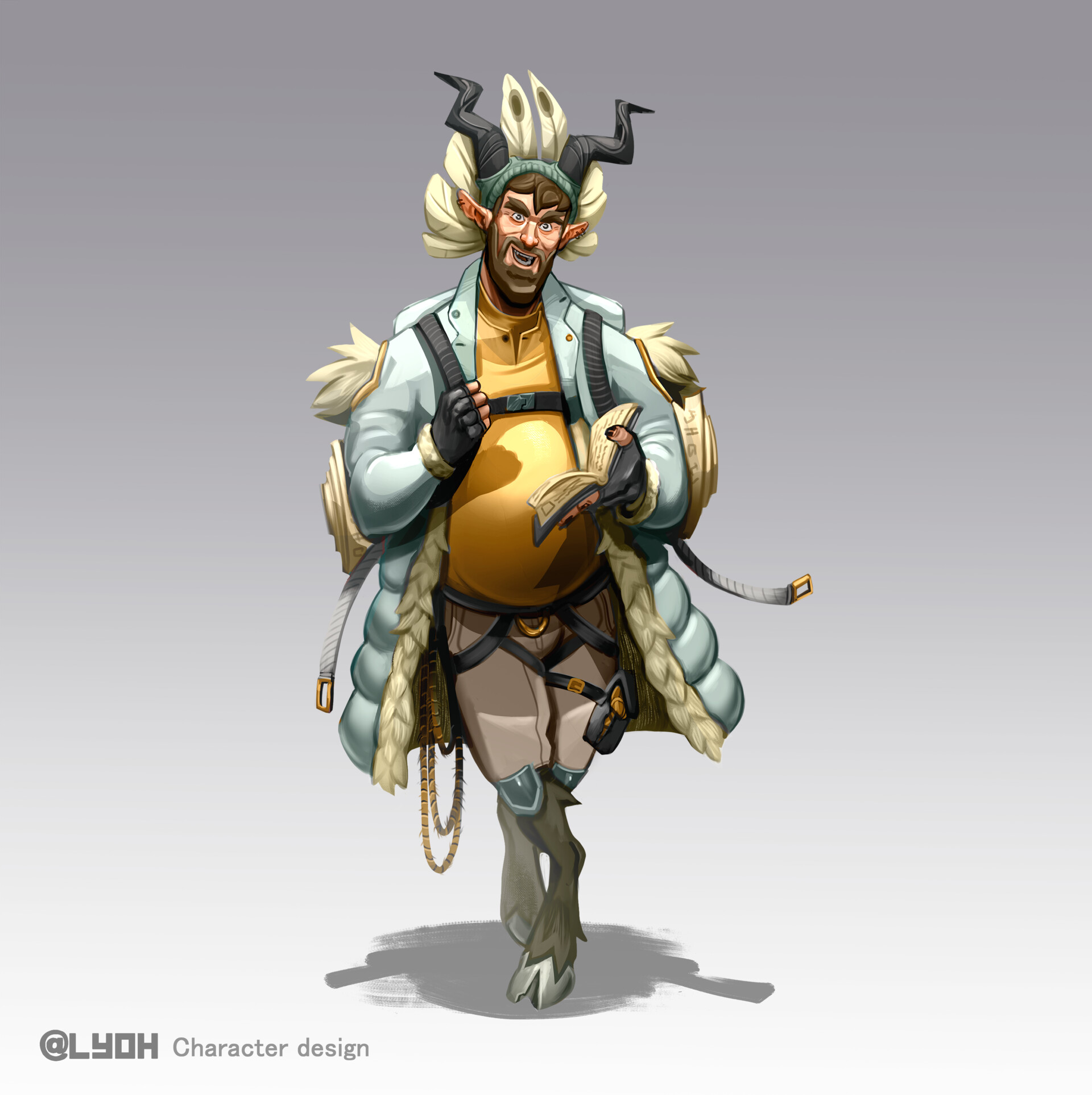 ArtStation - Character design-winter satyr