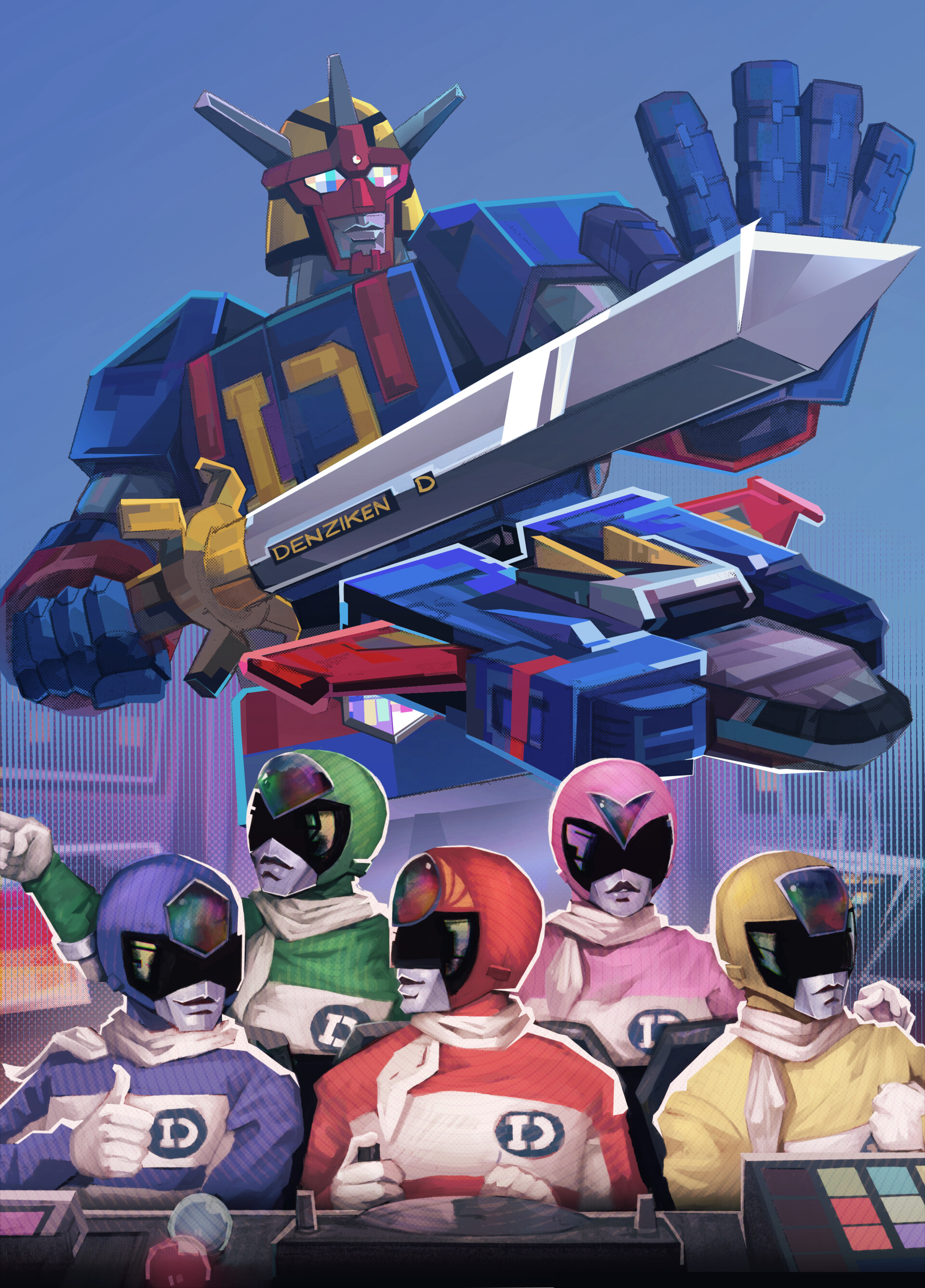ArtStation - Denshi Sentai Denziman - Fanart