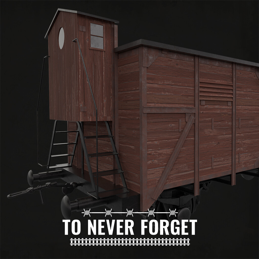 ArtStation - WWII German freight car - TO NEVER FORGET