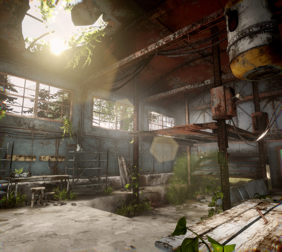 ArtStation - Abandoned Car Workshop