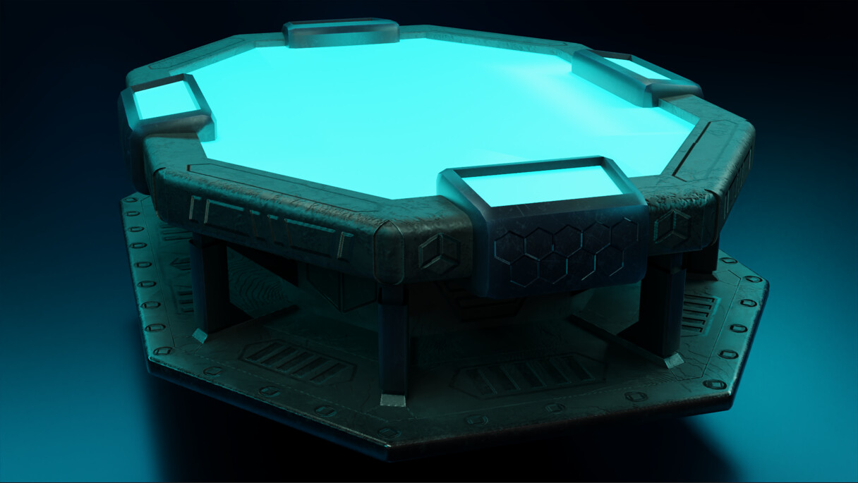 ArtStation - HoloTable Prop Design