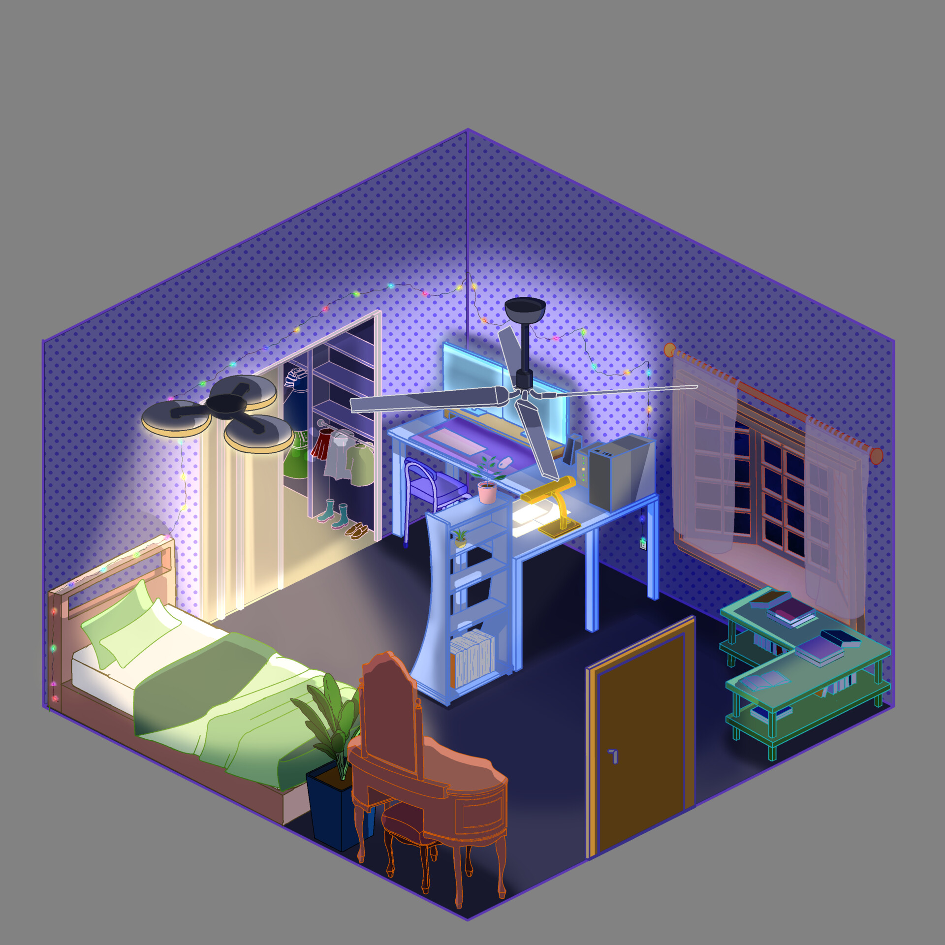 ArtStation - Isometric Room