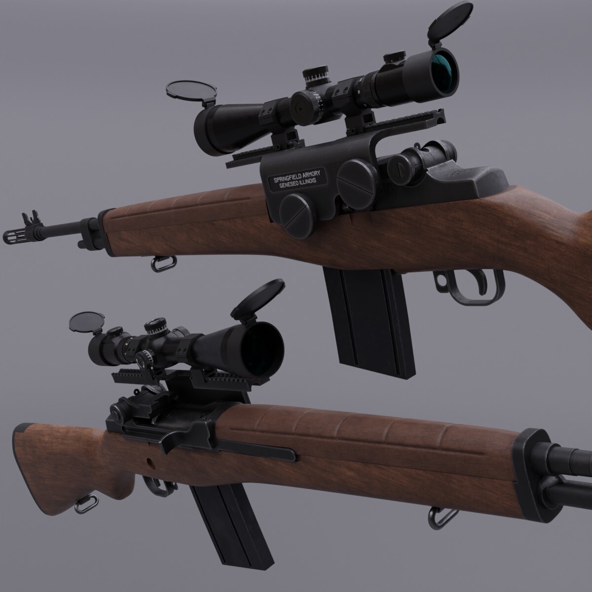 ArtStation - M1A Springfield Sniper Rifle