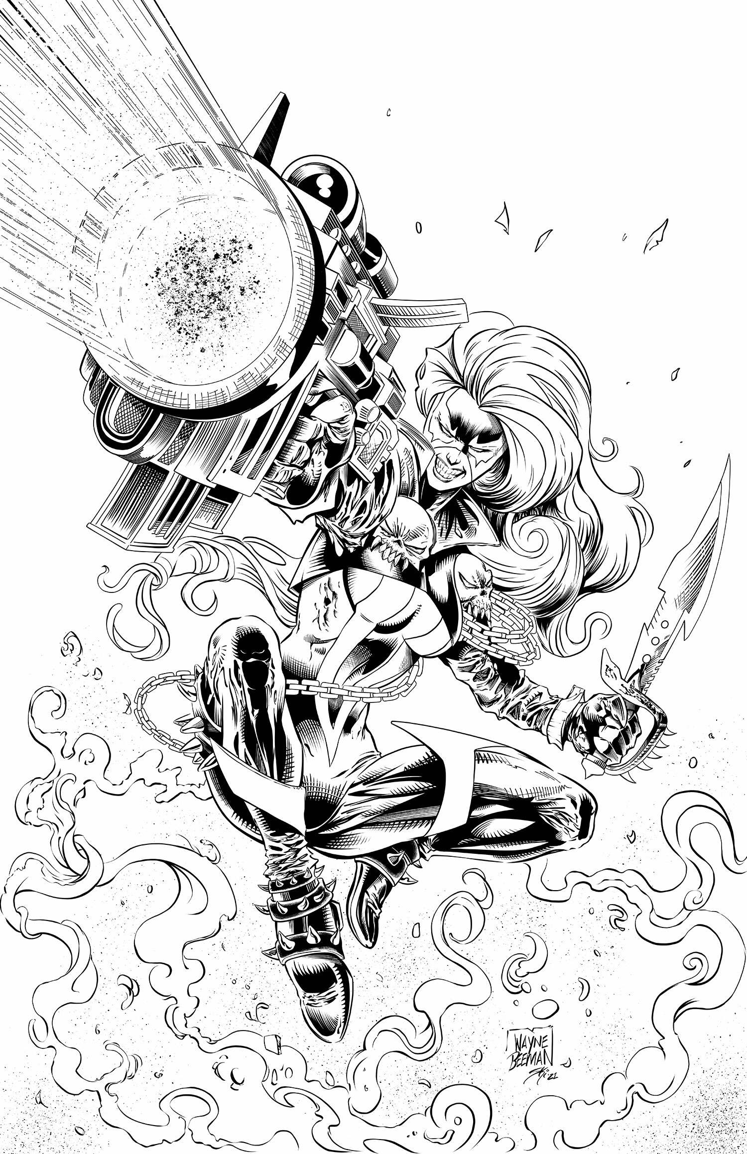 ArtStation - She Spawn by Wayne Beeman, inks by me