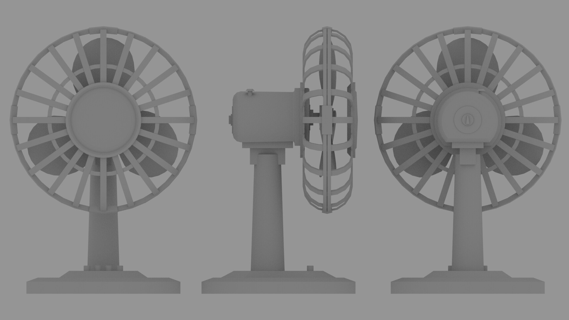 ArtStation - Low Poly Fan Modelling