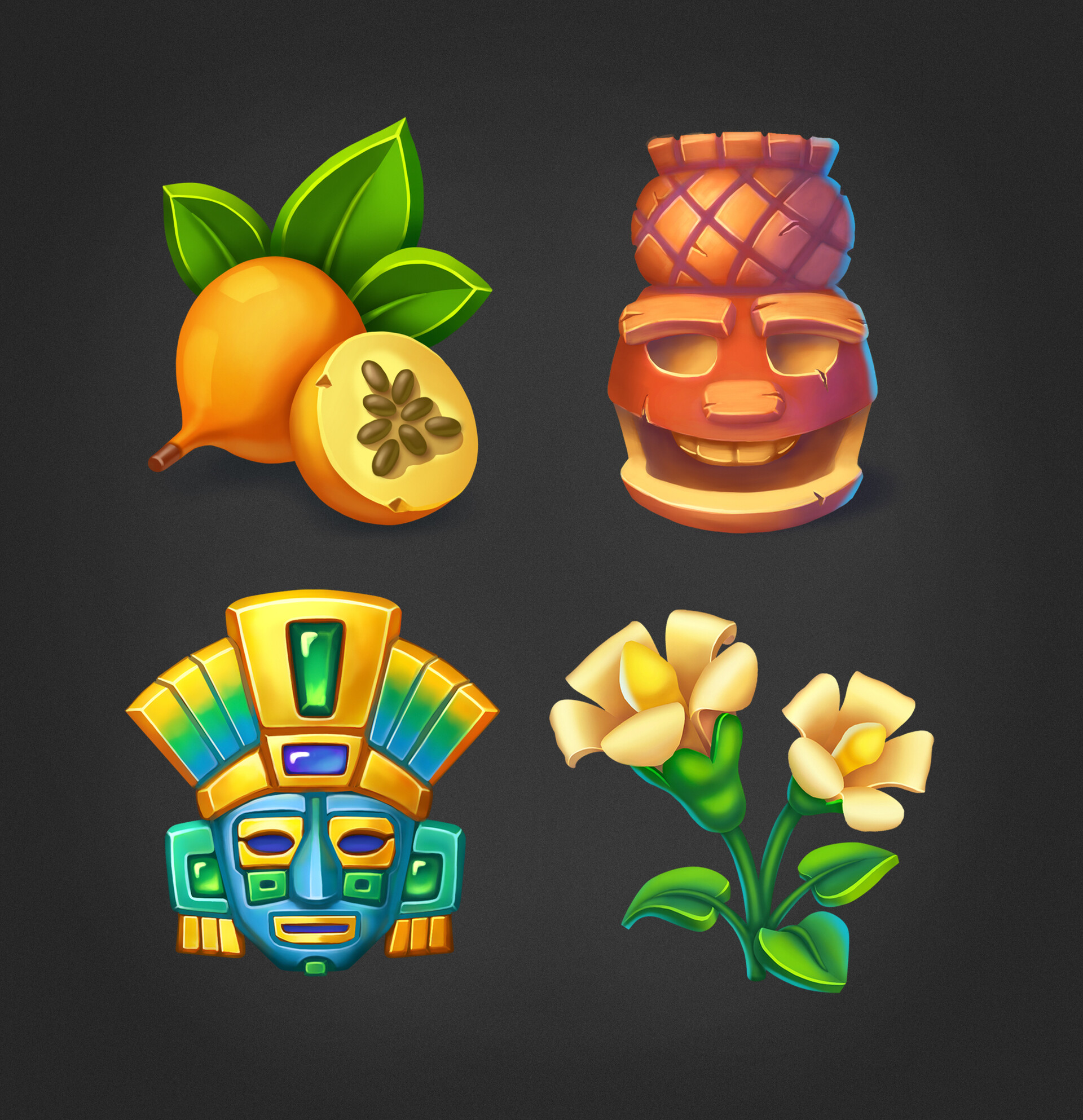 ArtStation - Maya objects for Magic Seasons VK game