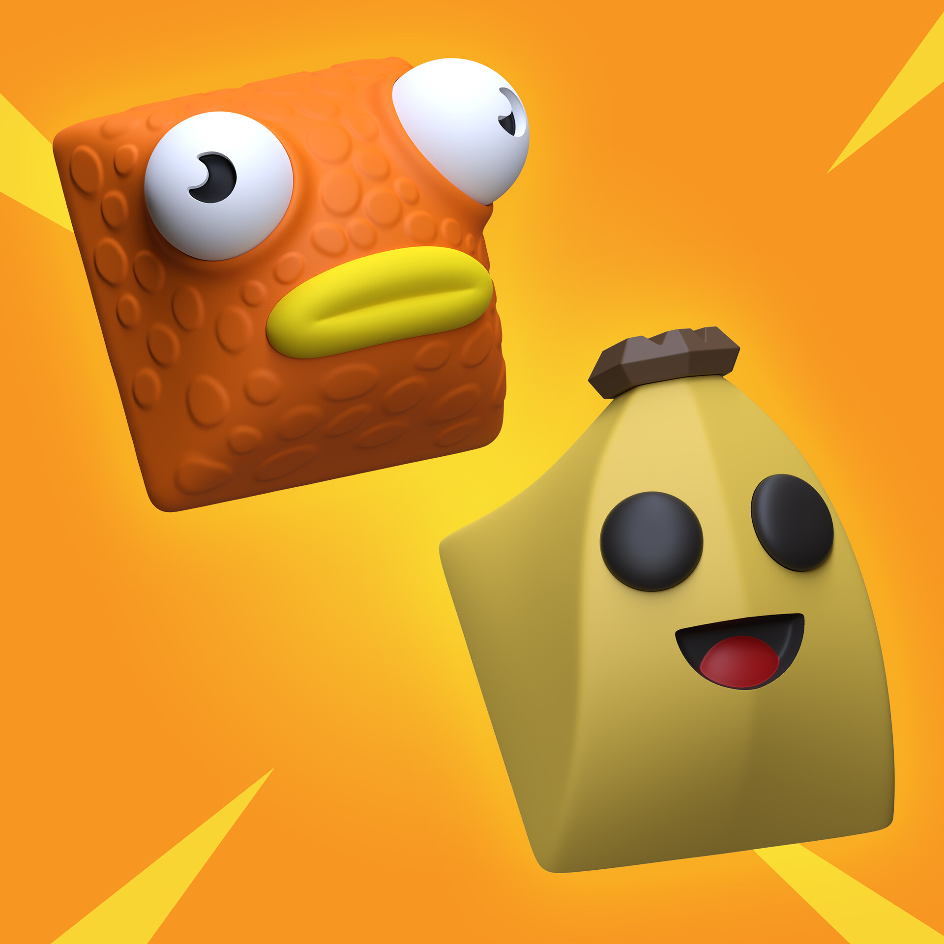 Tom Rausch - Fishstick and Peely Artisan Keycaps (FAN ART)