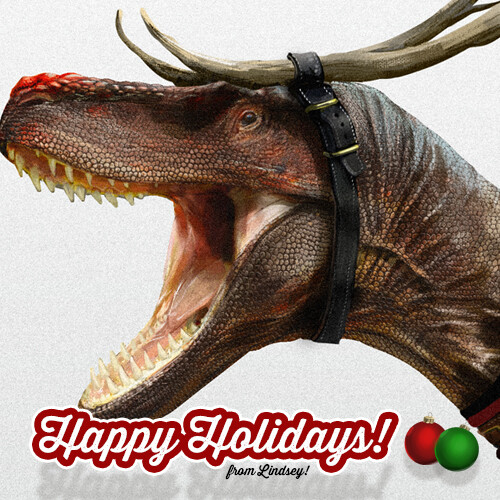 ArtStation - Happy Holidays 2021 - Jane the Red-Nose T-Rex