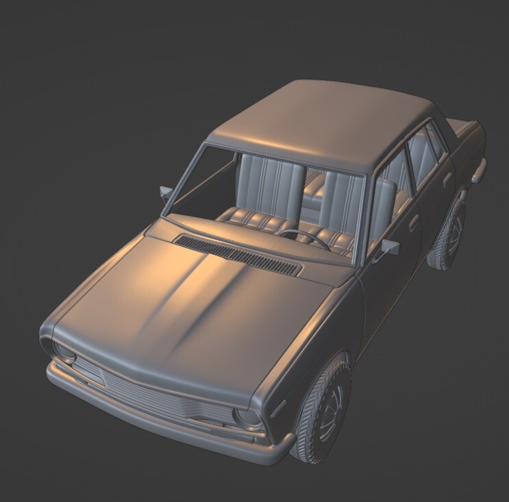 ArtStation - Nissan Datsun 510, 4 puertas