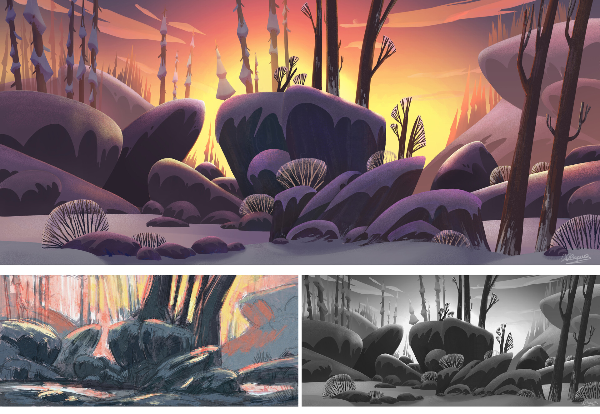 ArtStation - Klaus - Style Experiment Part 1