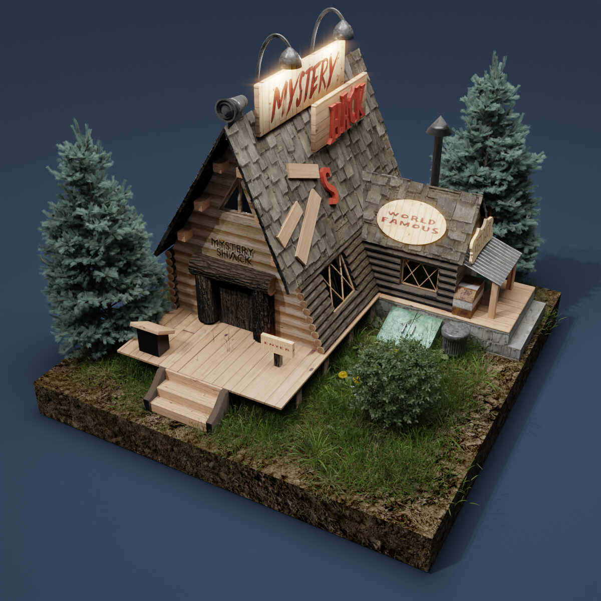 ArtStation - Mystery Shack from Gravity Falls