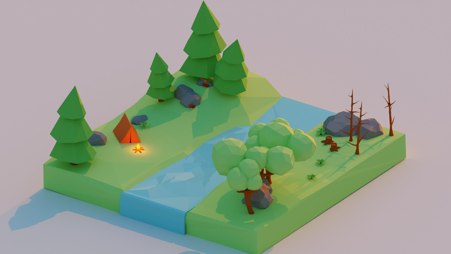 ArtStation - Low poly Nature Scene