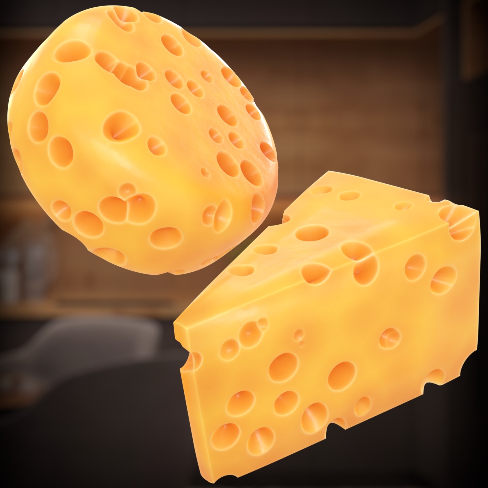ArtStation - Procedural Cheese Material 🧀 (Blender Tutorial)