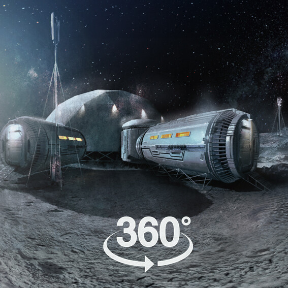 ArtStation - VR Moon Station (360 panorama)
