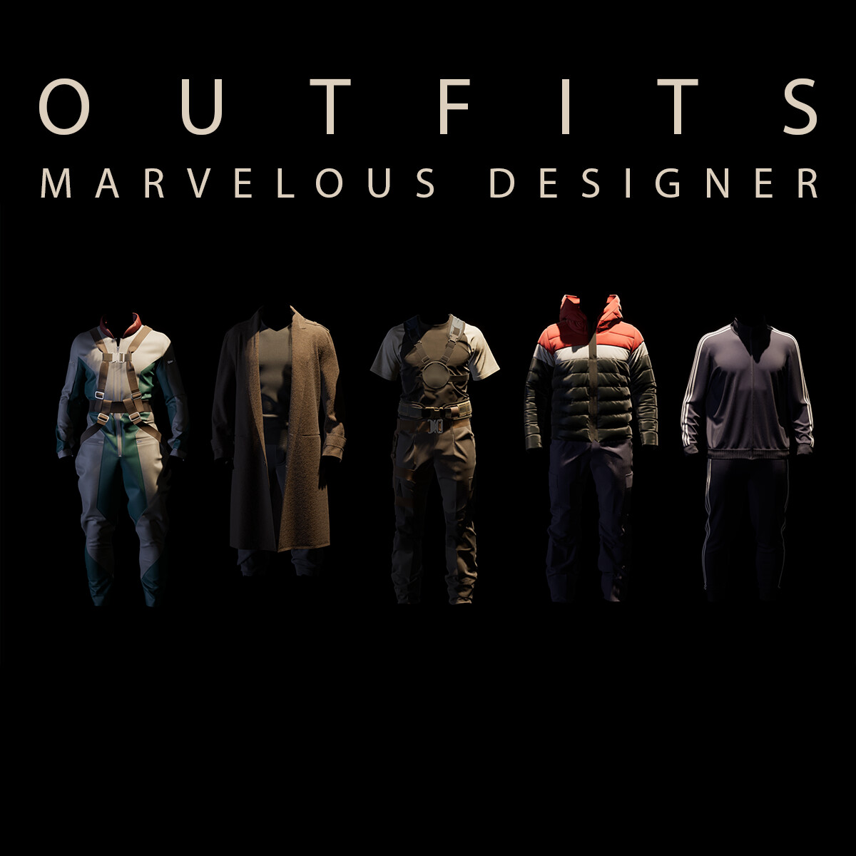 ArtStation - Outfits -- Marvelous Designer