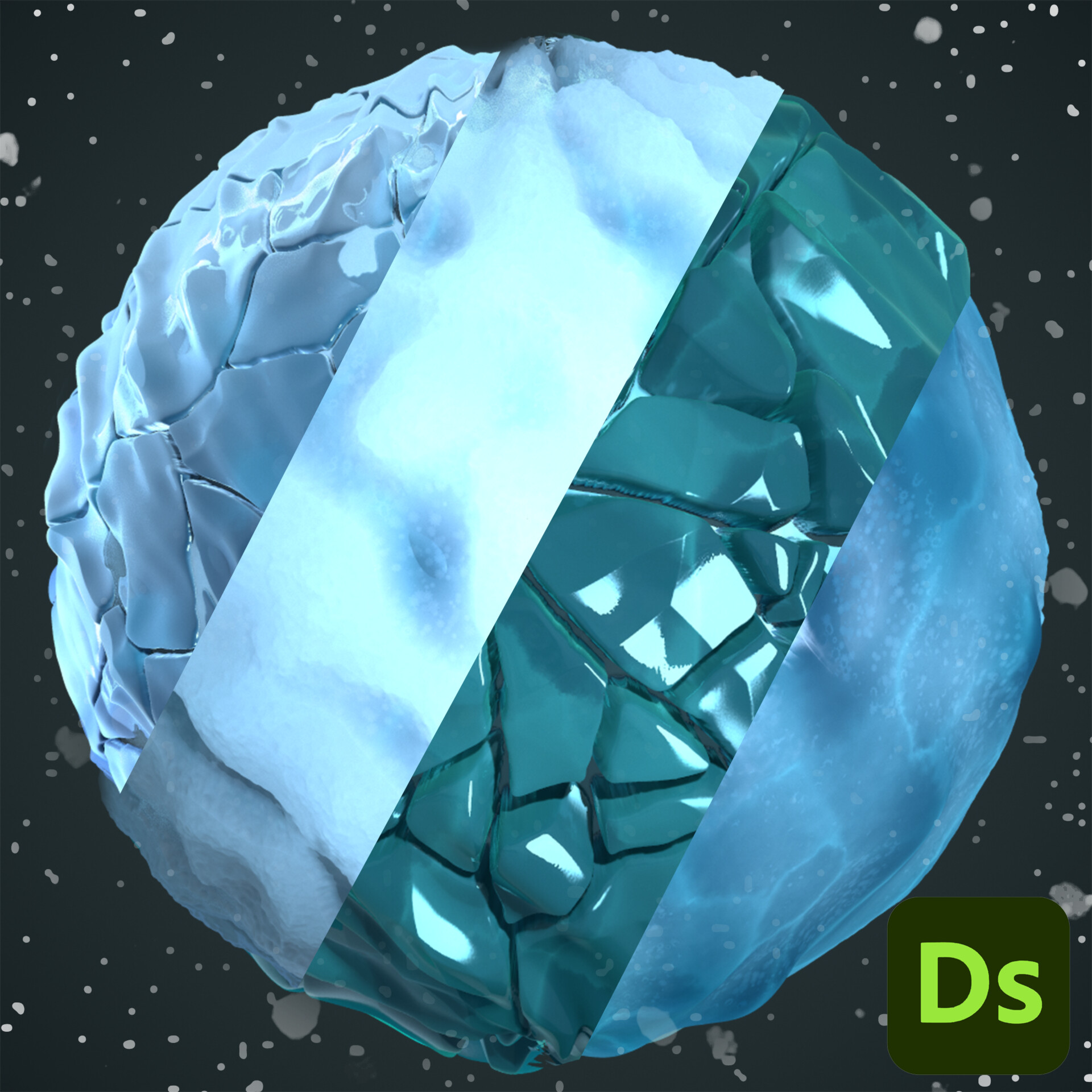 ArtStation - Modular Stylized Ice and Snow