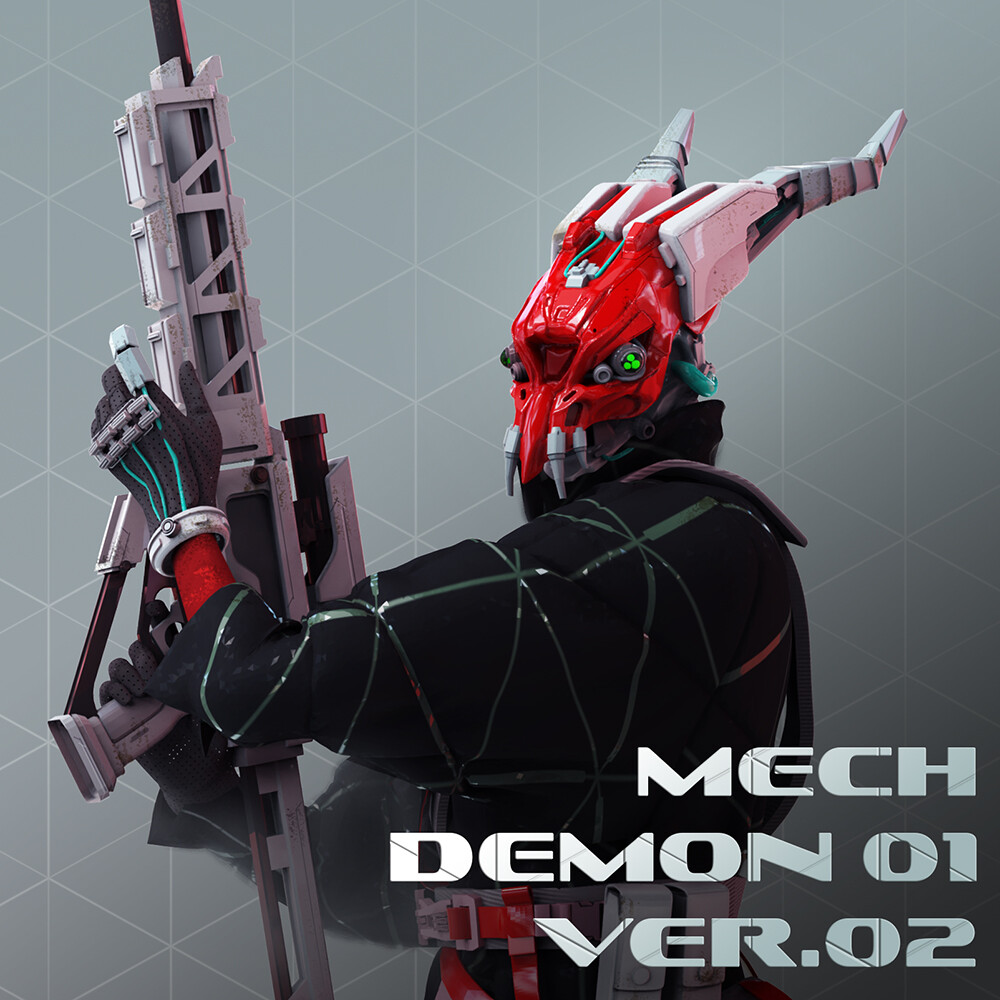 ArtStation - MechDemon 01 | ver.2 ( process video)
