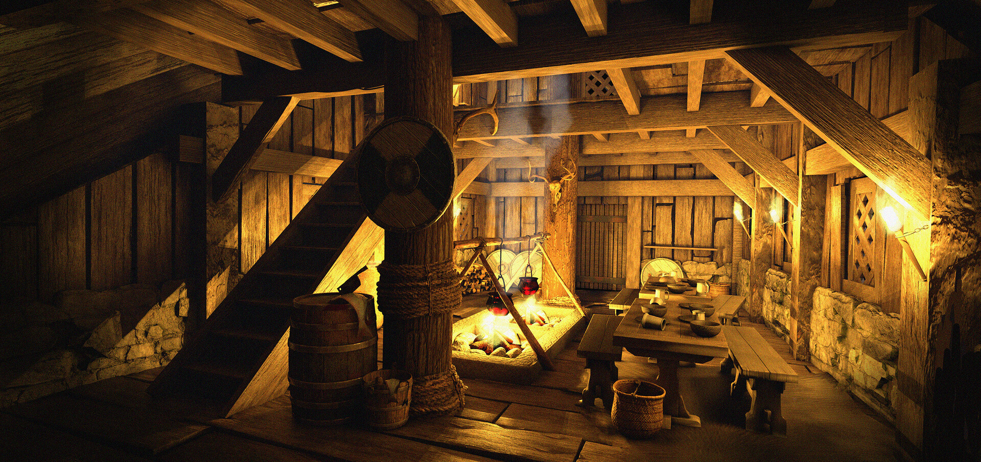 ArtStation - Viking Boat House