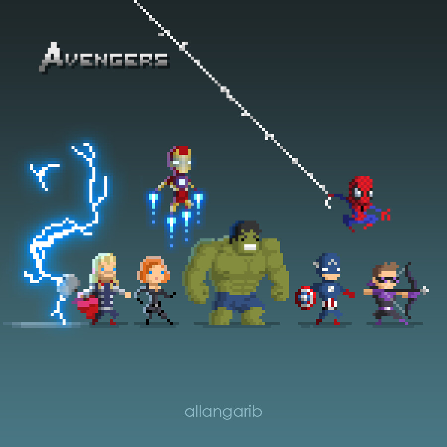 ArtStation - Super Heroes Pixel Art