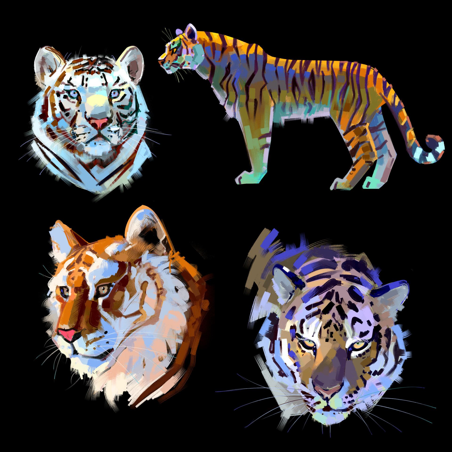 ArtStation - Tigers (study)