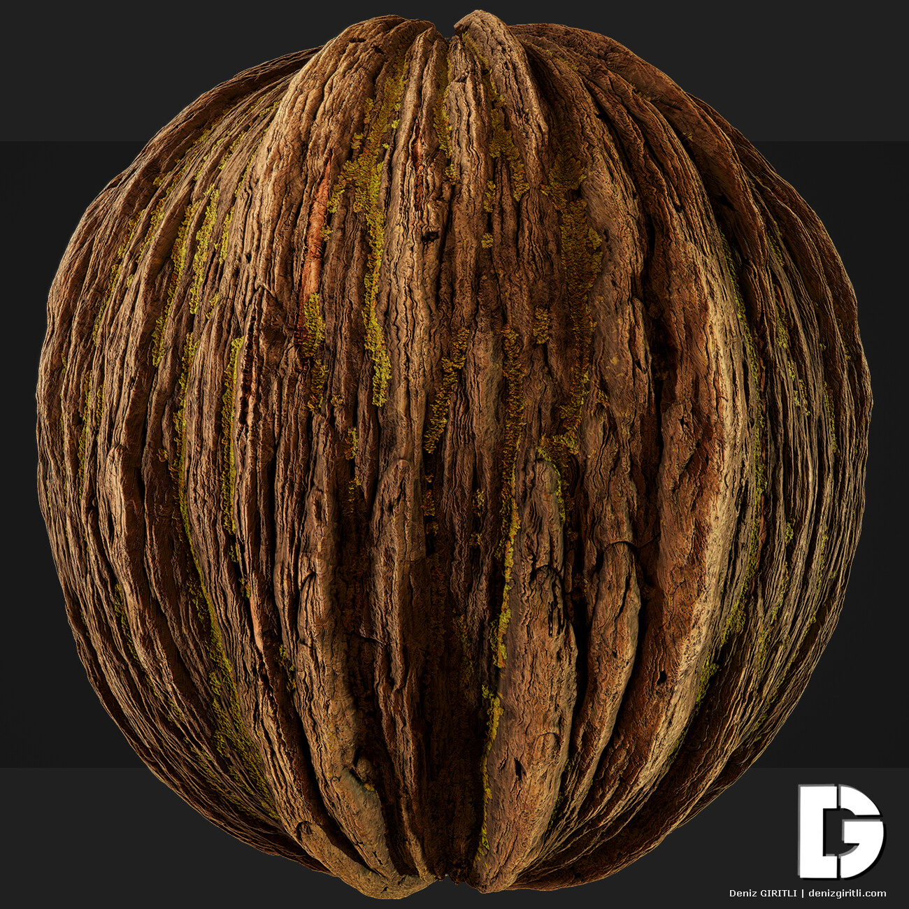 ArtStation - Old Tree Bark Material - Substance Designer