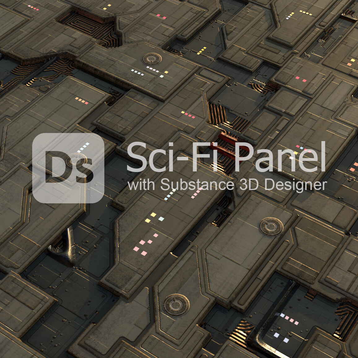 ArtStation - Sci-Fi Panel - Substance 3D Designer - by Jiahong JIANG